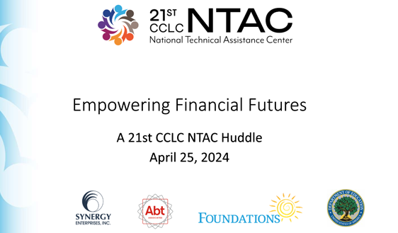 21st CCLC National Technical Assistance Center (NTAC) - Archived Resources