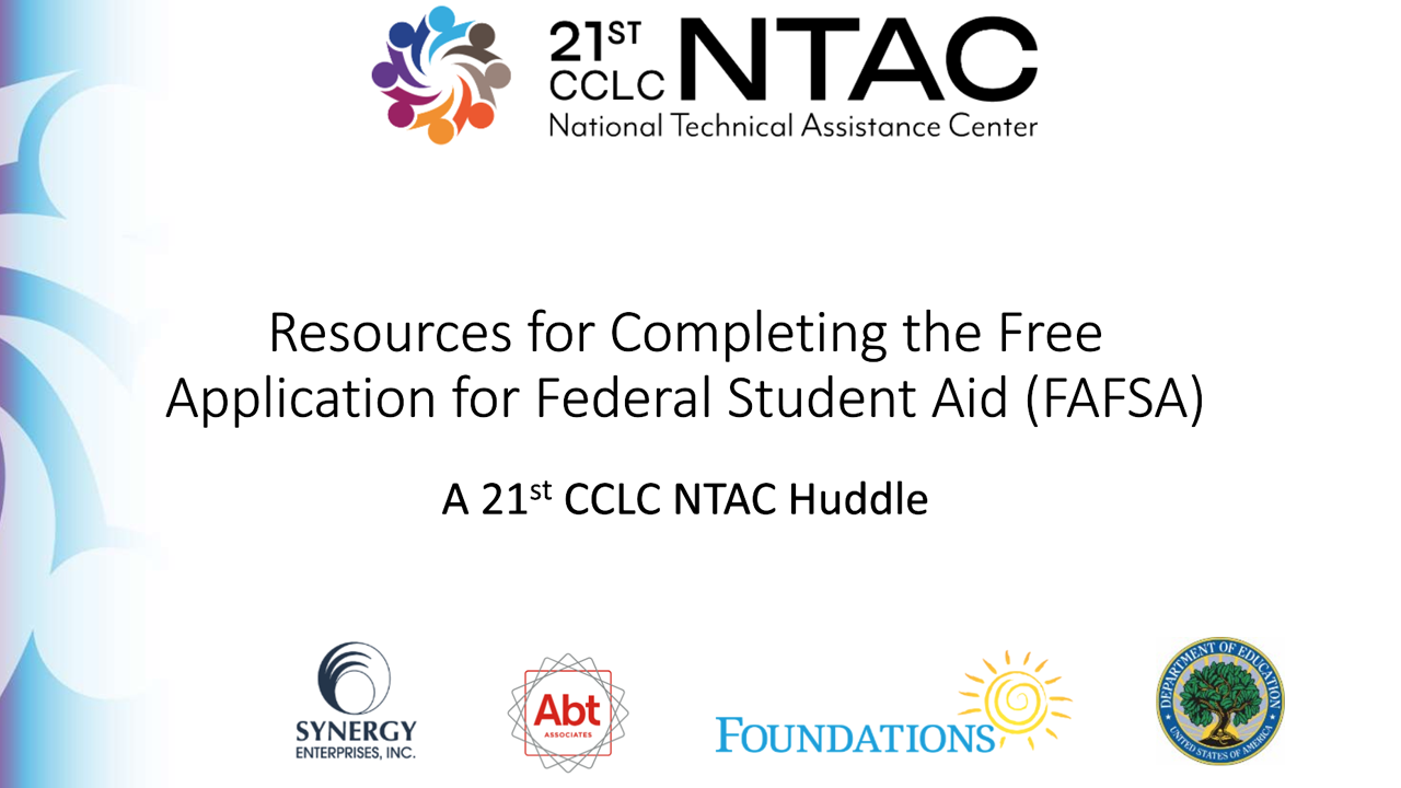 21st CCLC National Technical Assistance Center (NTAC) - Archived Resources