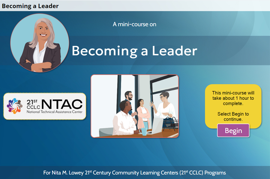 21st CCLC National Technical Assistance Center (NTAC) - Learning Resources